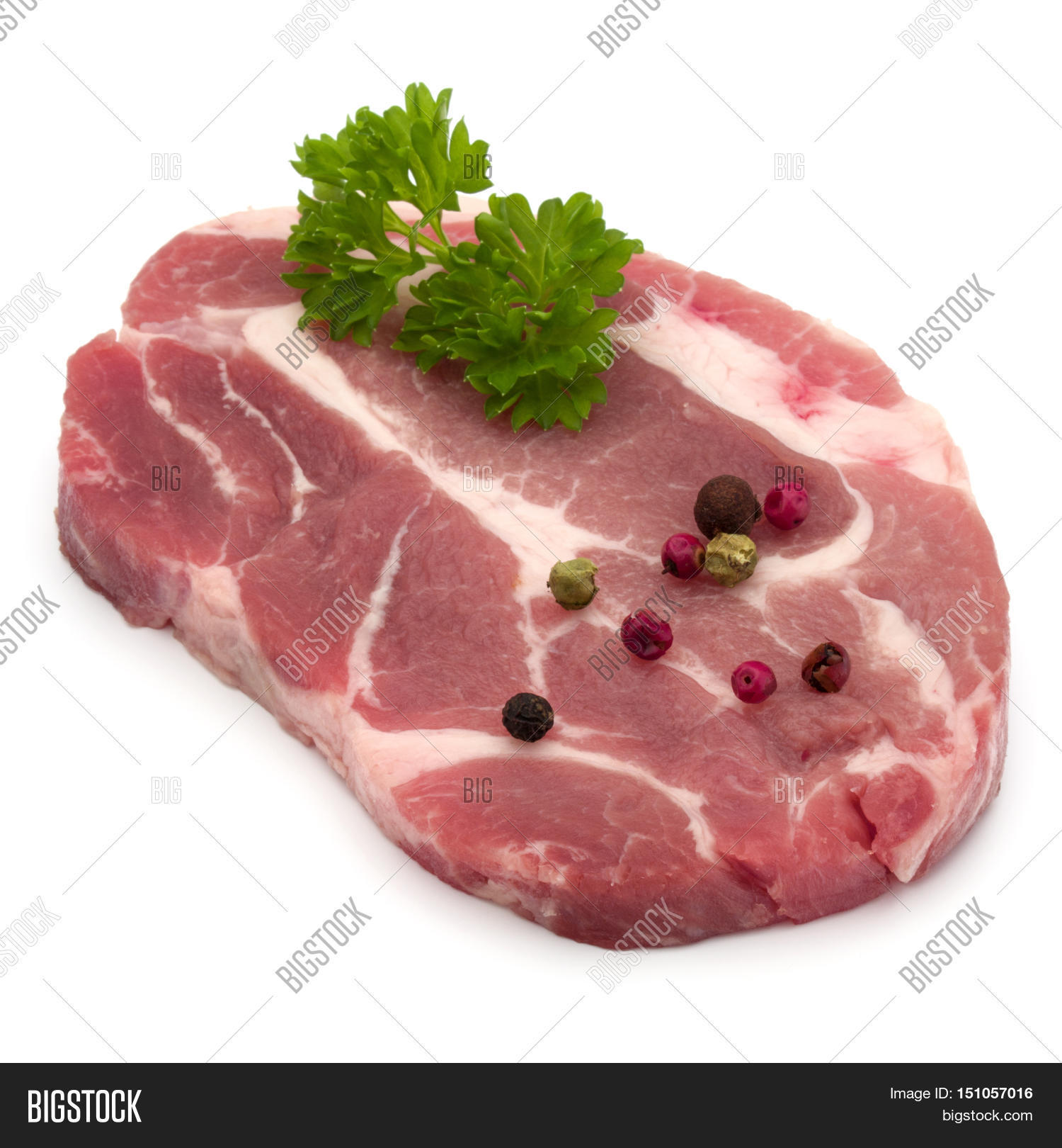 Raw Pork Neck Chop Image & Photo (Free Trial) | Bigstock