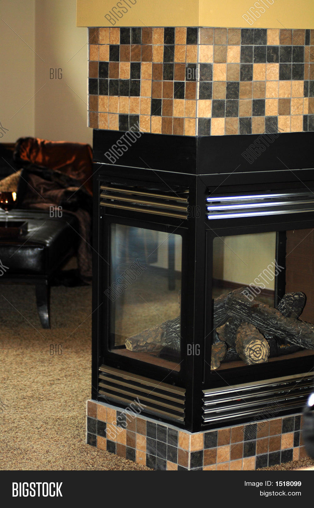 Three Way Fireplace Image & Photo (Free Trial) | Bigstock