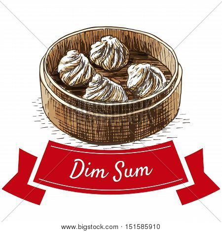 Dim Sum Colorful Vector & Photo (Free Trial) | Bigstock