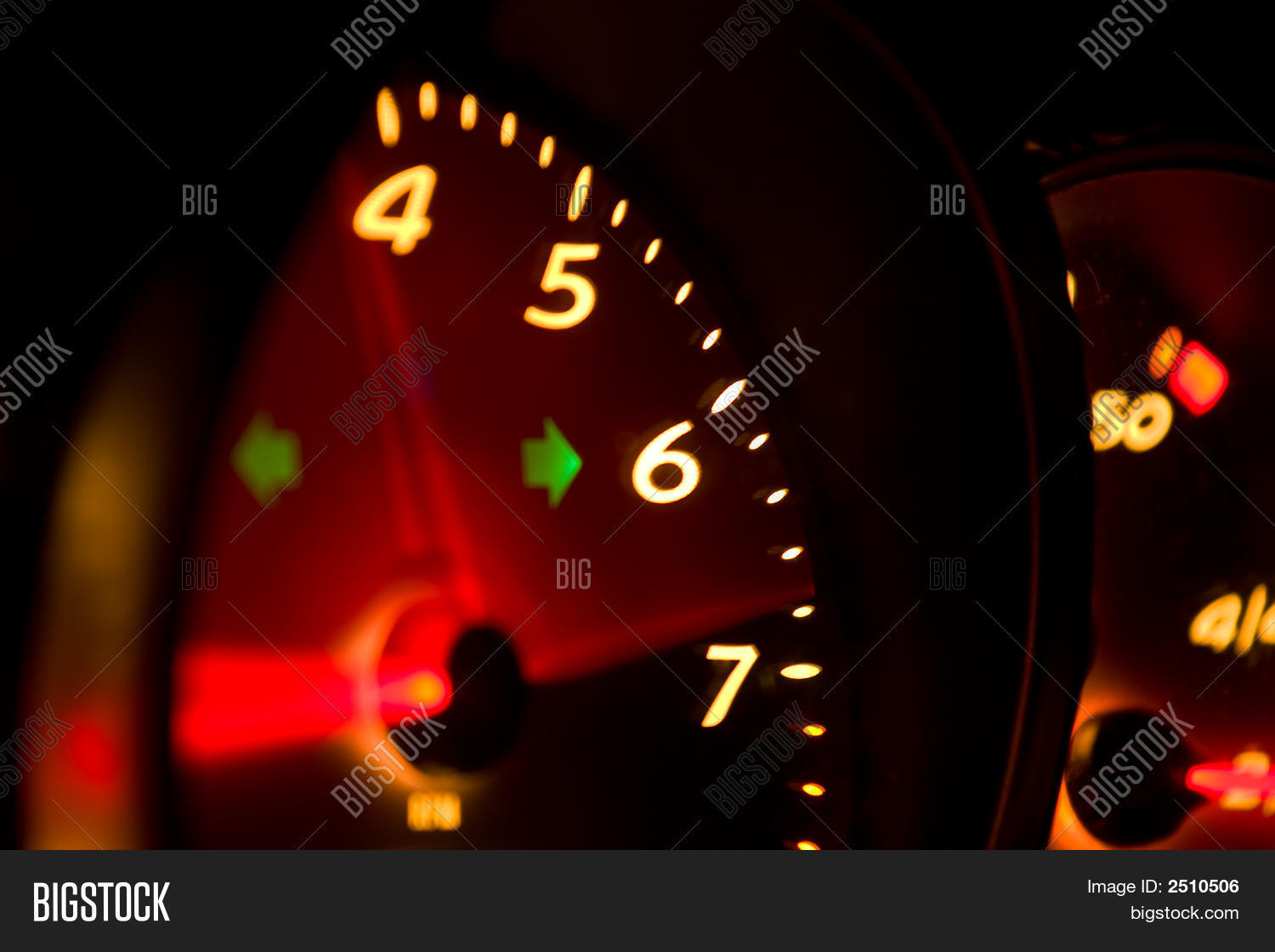 Glowing Tachometer Image & Photo (Free Trial) | Bigstock