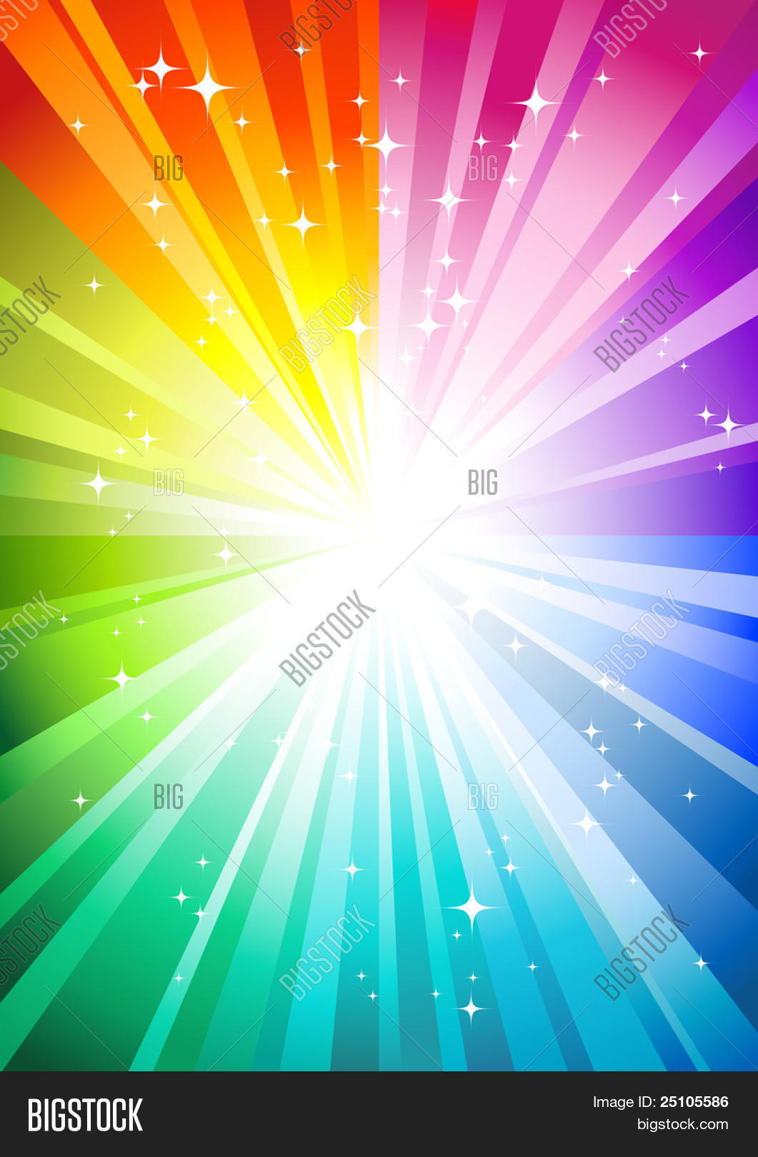 Rainbow Sunburst Image & Photo (Free Trial) | Bigstock