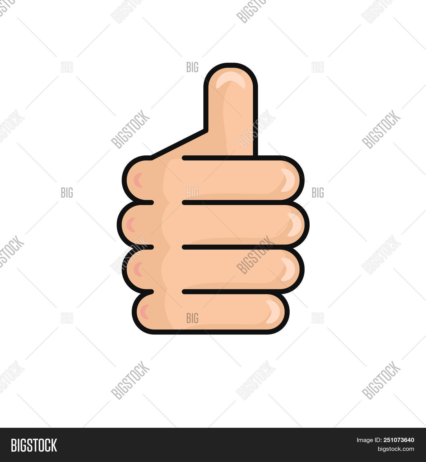Hand Thumb Icon Flat Vector & Photo (Free Trial) | Bigstock