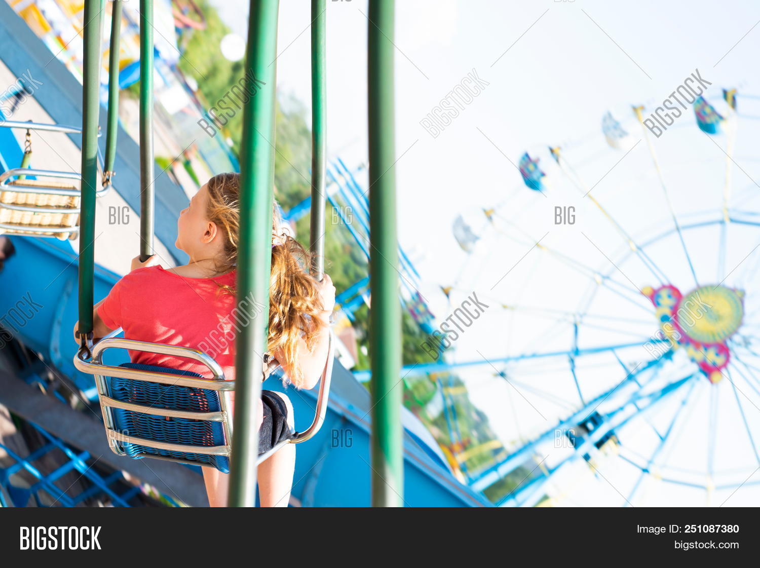 Girl Riding Carousel Image & Photo (Free Trial) | Bigstock