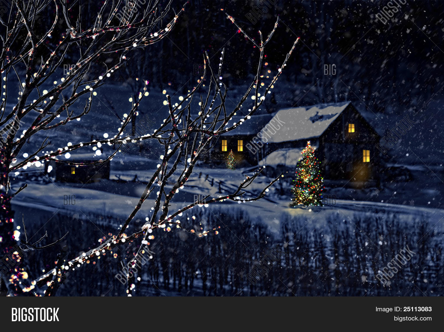 Snowy Winter Scene Image & Photo (Free Trial) | Bigstock