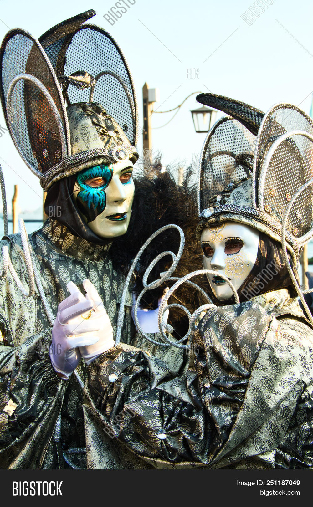 Pair Costumed Revelers Image & Photo (Free Trial) | Bigstock