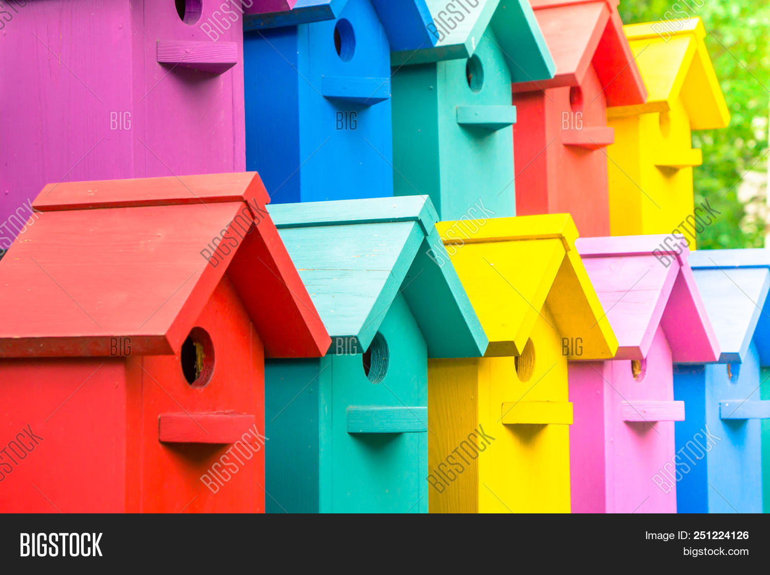 Colorful Birdhouses. Image & Photo (Free Trial) | Bigstock