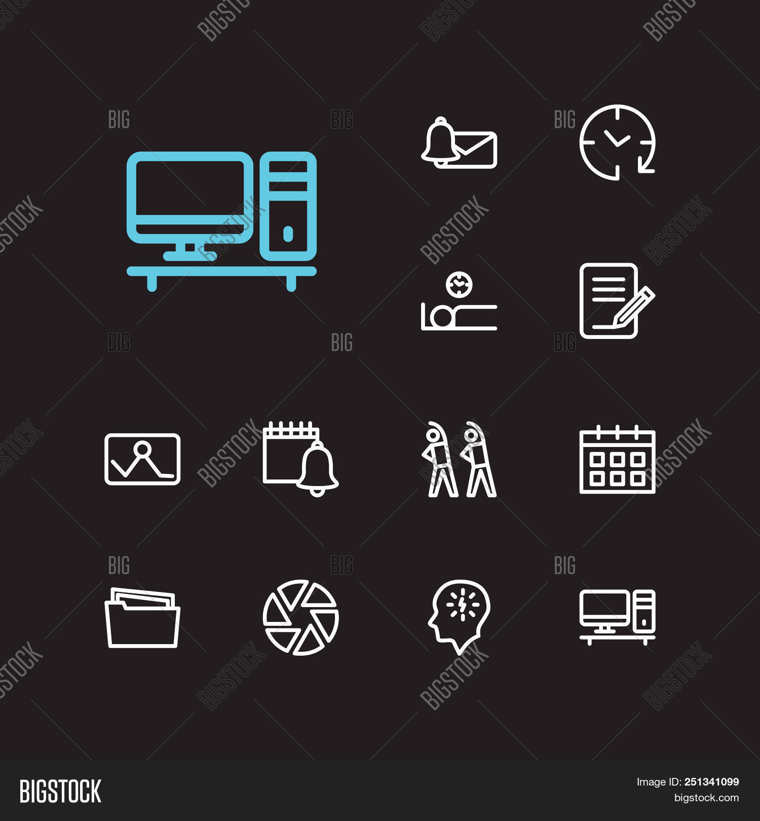 Multitasking Icons Set Image & Photo (Free Trial) | Bigstock