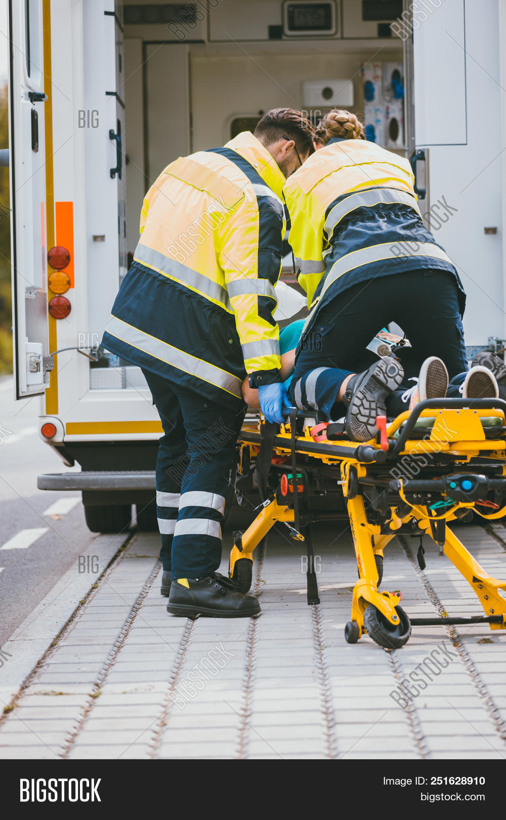 Paramedic On Stretcher Image & Photo (Free Trial) | Bigstock