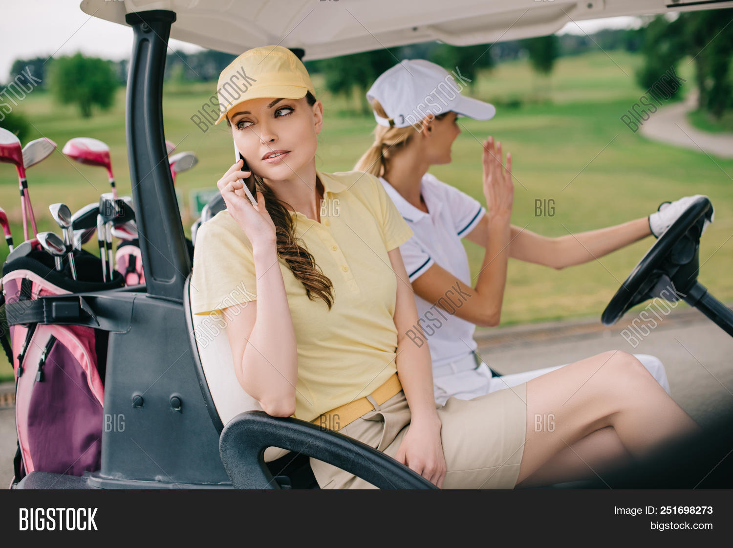 Female Golfer Talking Image & Photo (Free Trial) | Bigstock