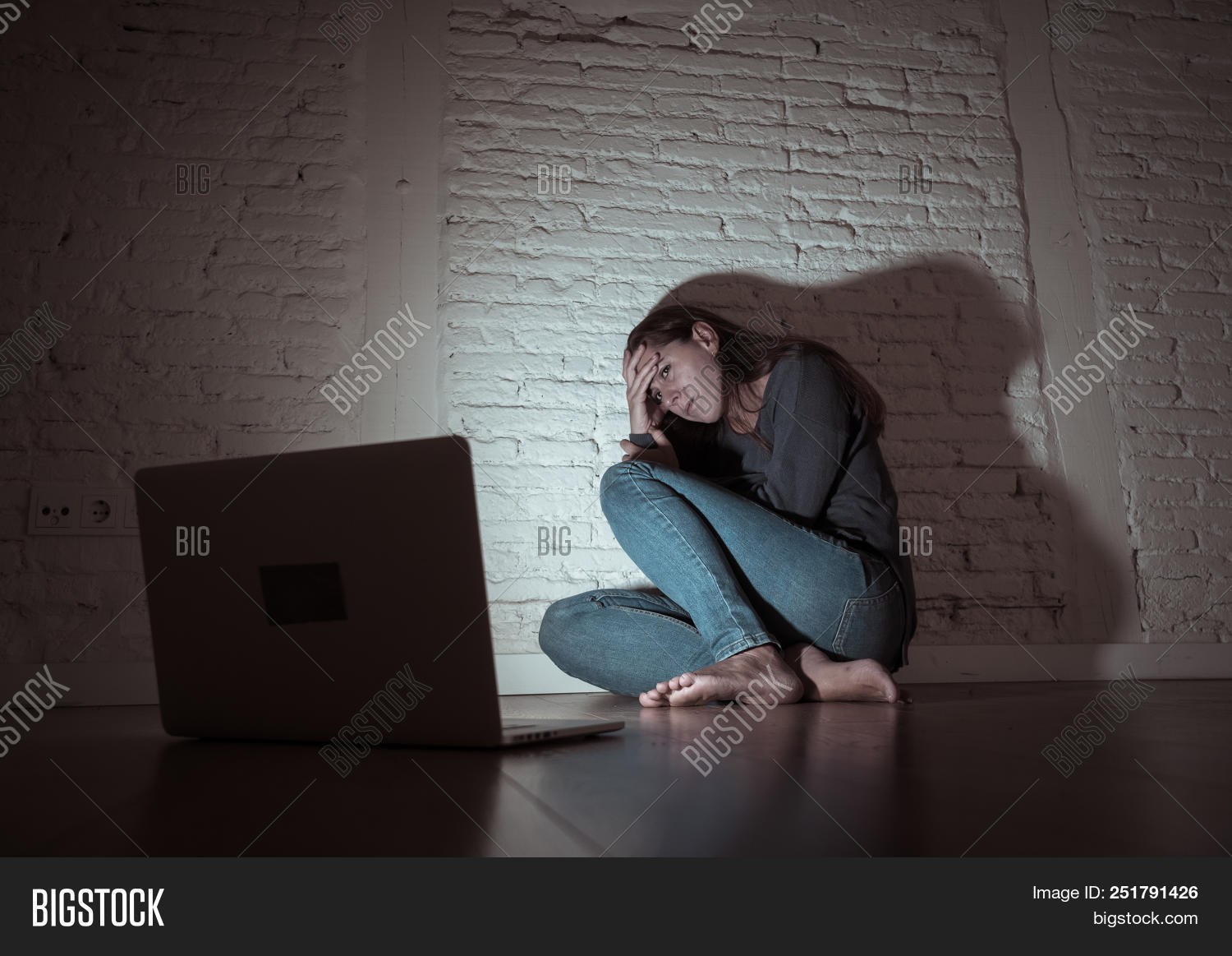 Sad Scared Female Image & Photo (Free Trial) | Bigstock