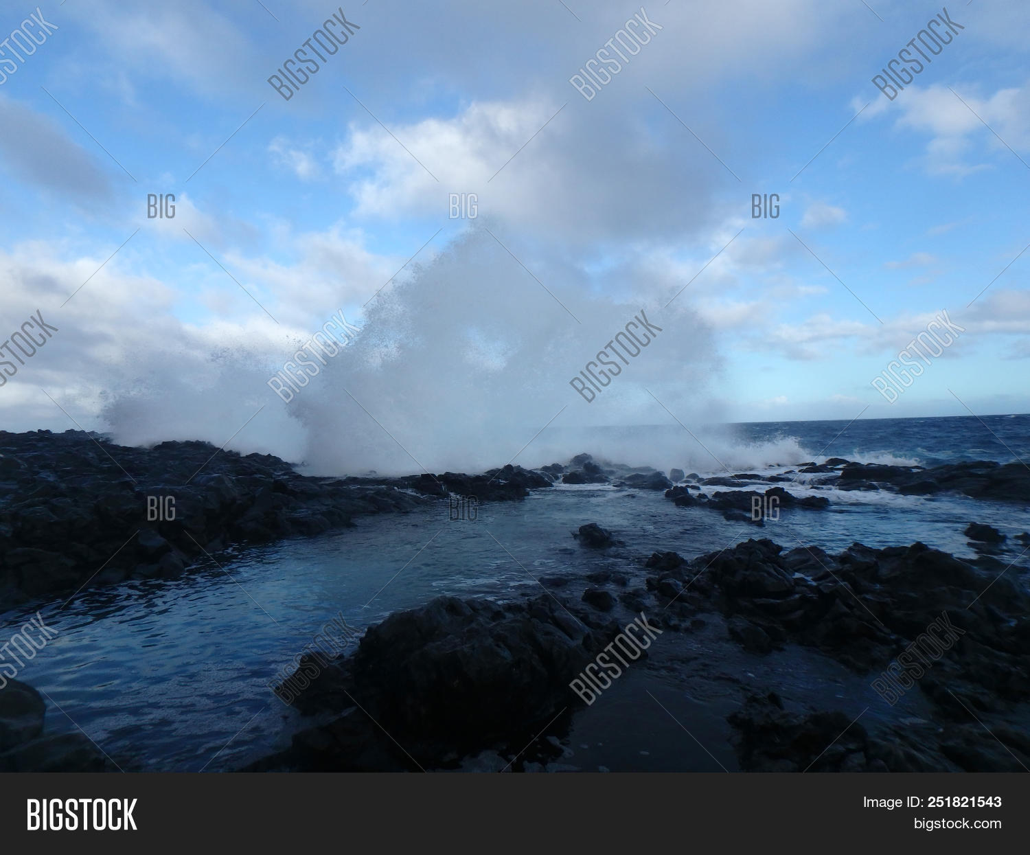 Wave Burst Over Tide Image & Photo (Free Trial) | Bigstock