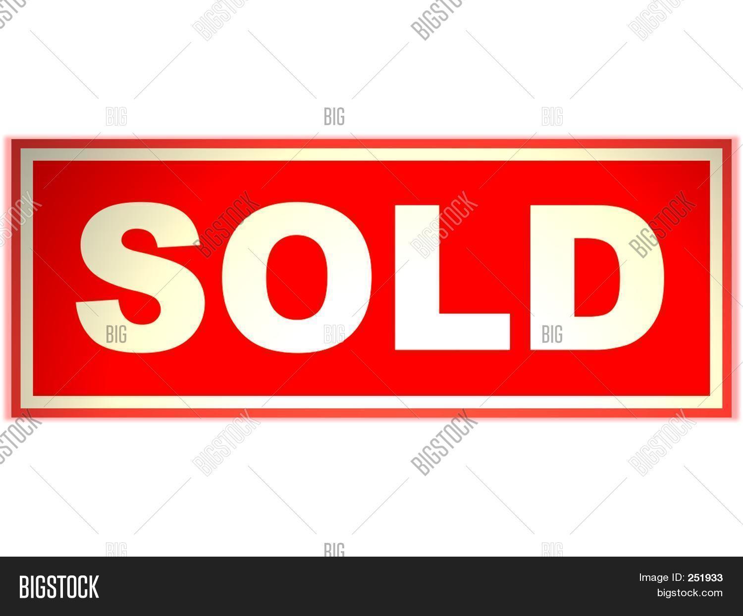 Real Estate Sold Sign Rider Image & Photo | Bigstock