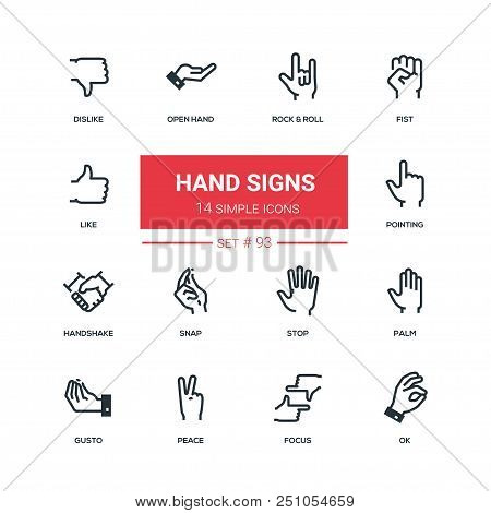 Hand Signs - Flat Vector & Photo (Free Trial) | Bigstock