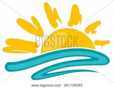 Symbol Dawn Sun Blue Vector & Photo (Free Trial) | Bigstock