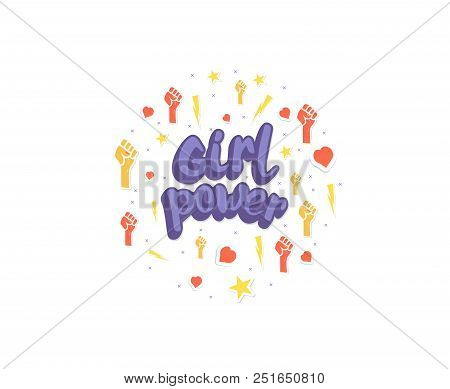 Girl Power Text Vector & Photo (Free Trial) | Bigstock