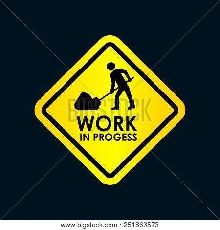 Work Progress Sign Vector & Photo (Free Trial) | Bigstock