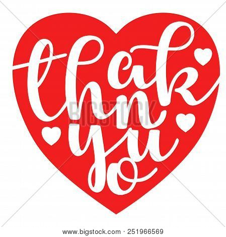 Thank You Text Heart Vector & Photo (Free Trial) | Bigstock
