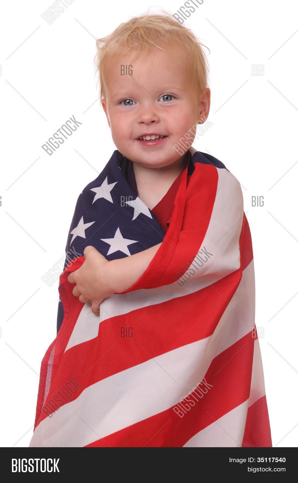 Child Usa Flag Image & Photo (Free Trial) | Bigstock