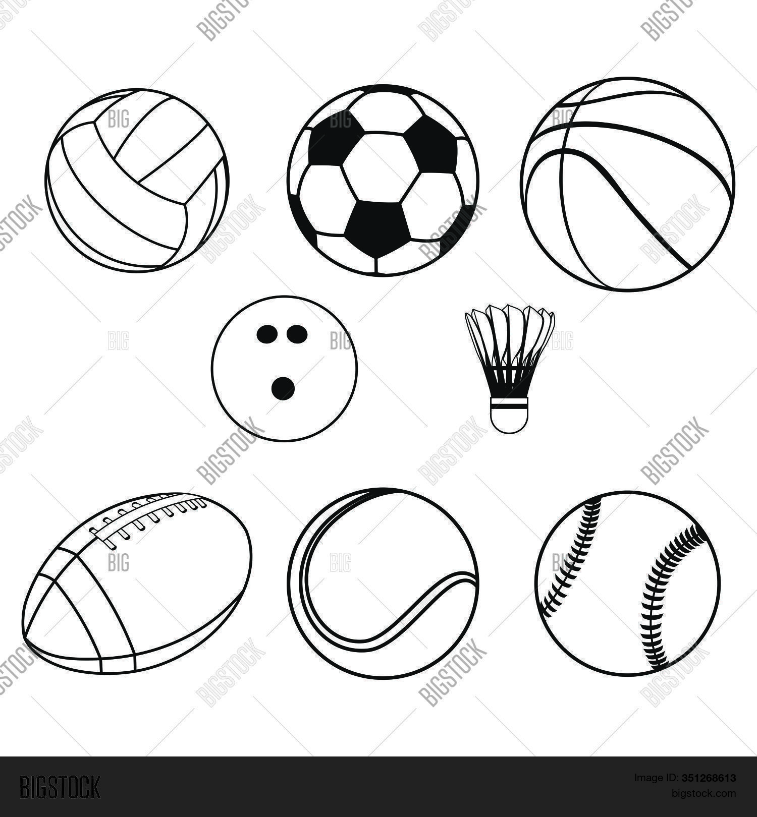 Set Sport Ball Vector & Photo (Free Trial) | Bigstock