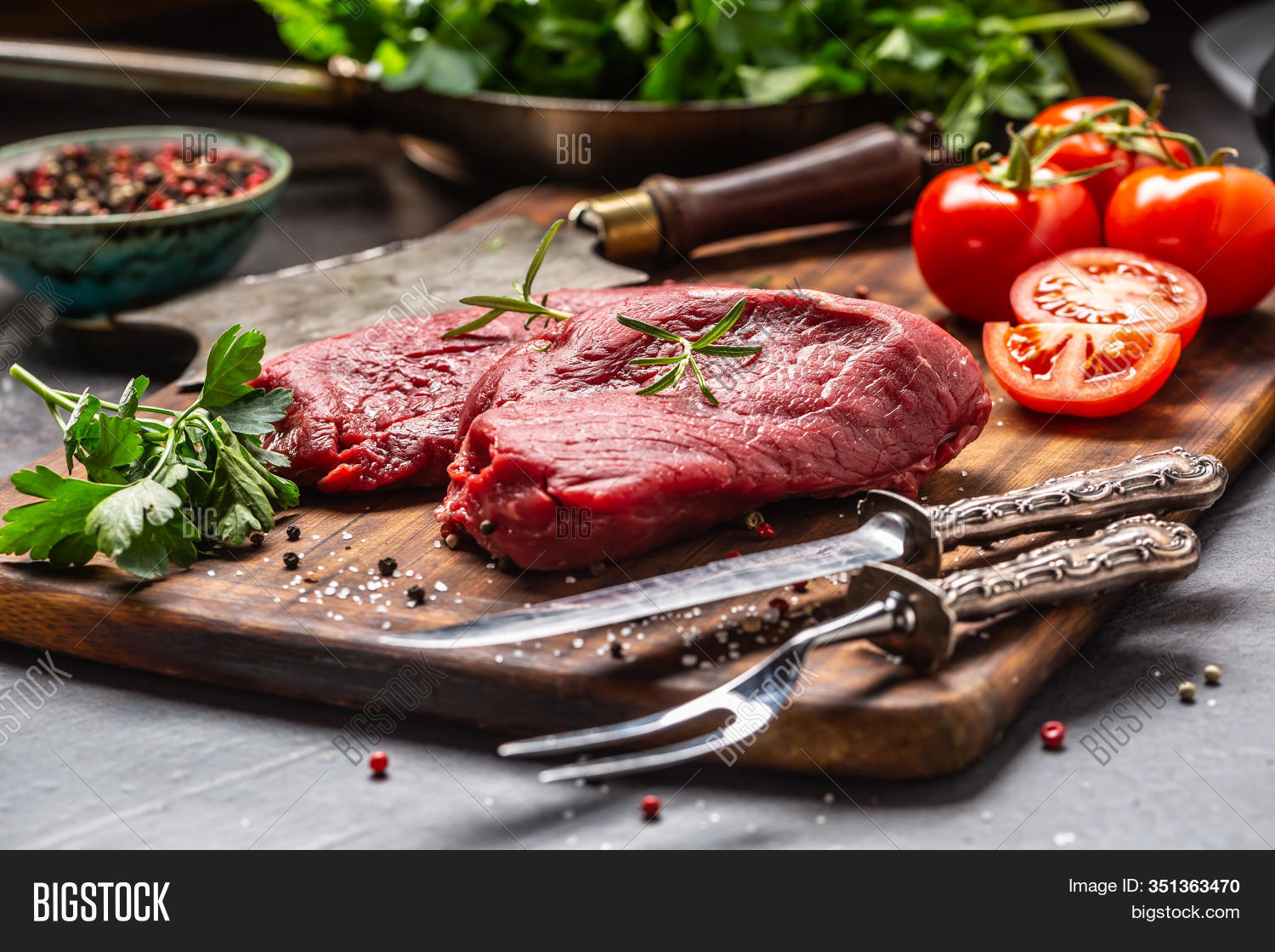 Two Beef Rump Steaks Image & Photo (Free Trial) | Bigstock