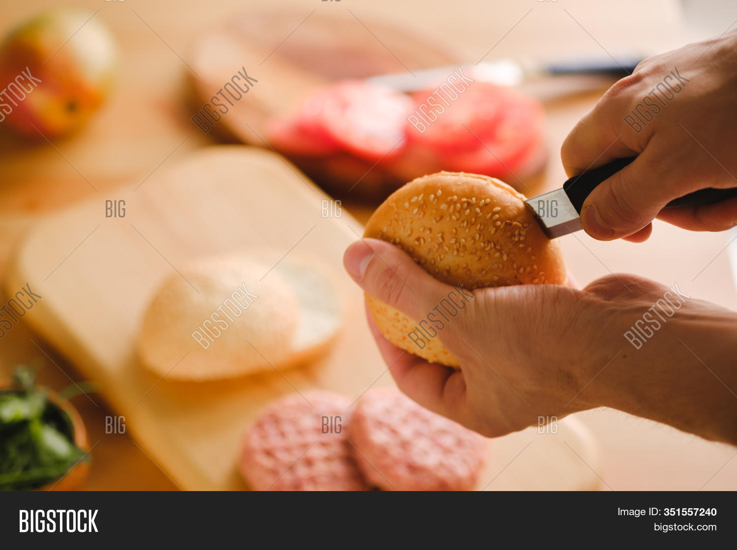 Preparation Burger. Image & Photo (Free Trial) | Bigstock