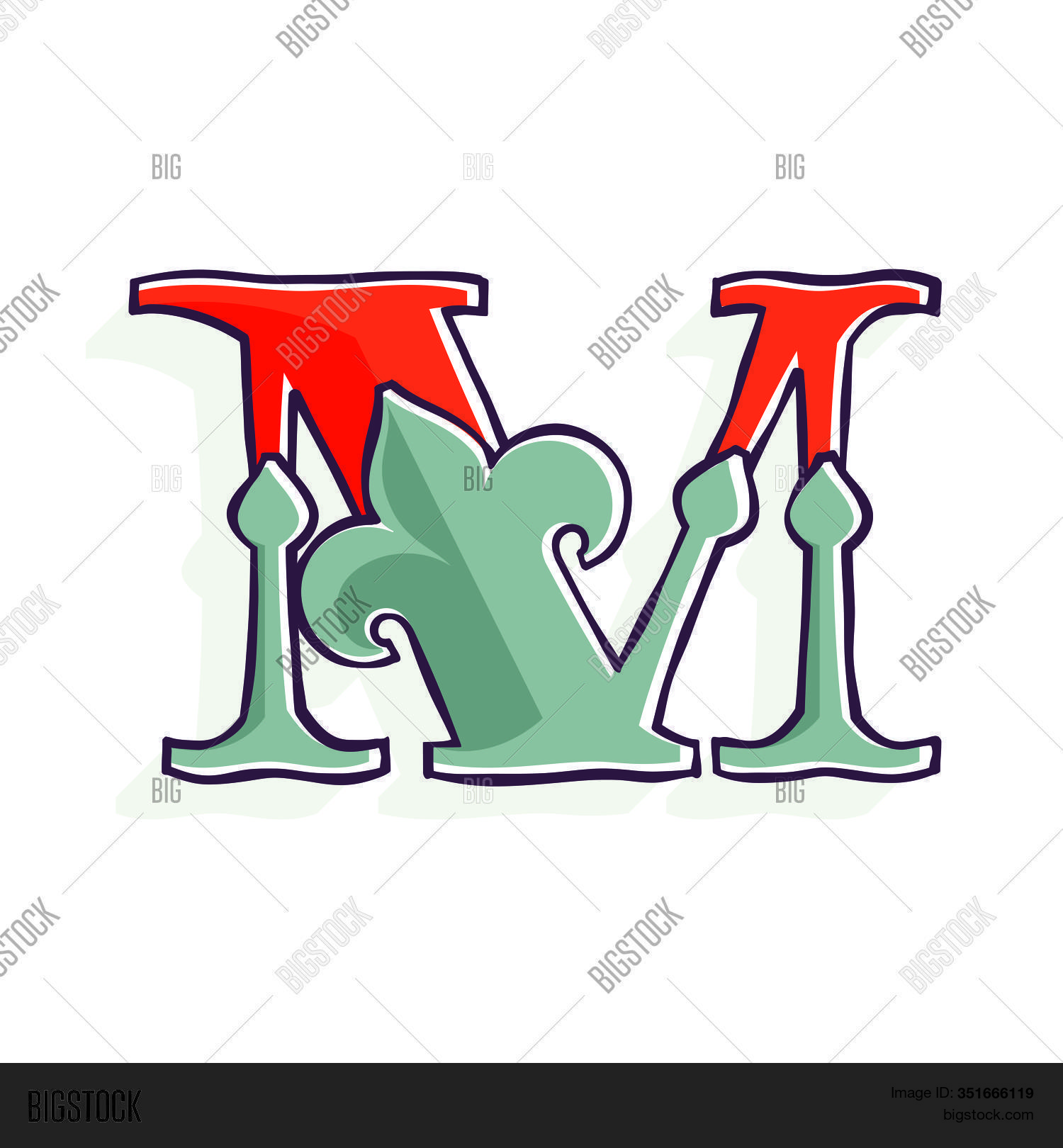 M Letter Logo French Vector & Photo (Free Trial) | Bigstock