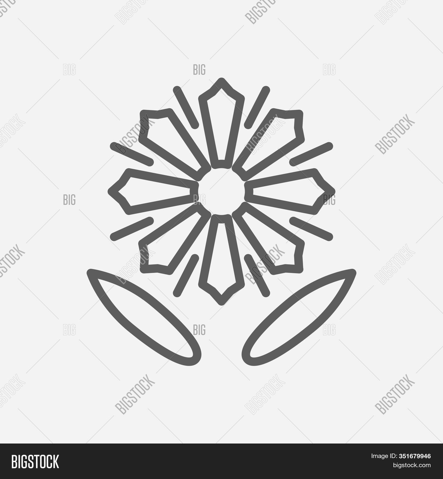 Calendula Icon Line Image & Photo (Free Trial) | Bigstock