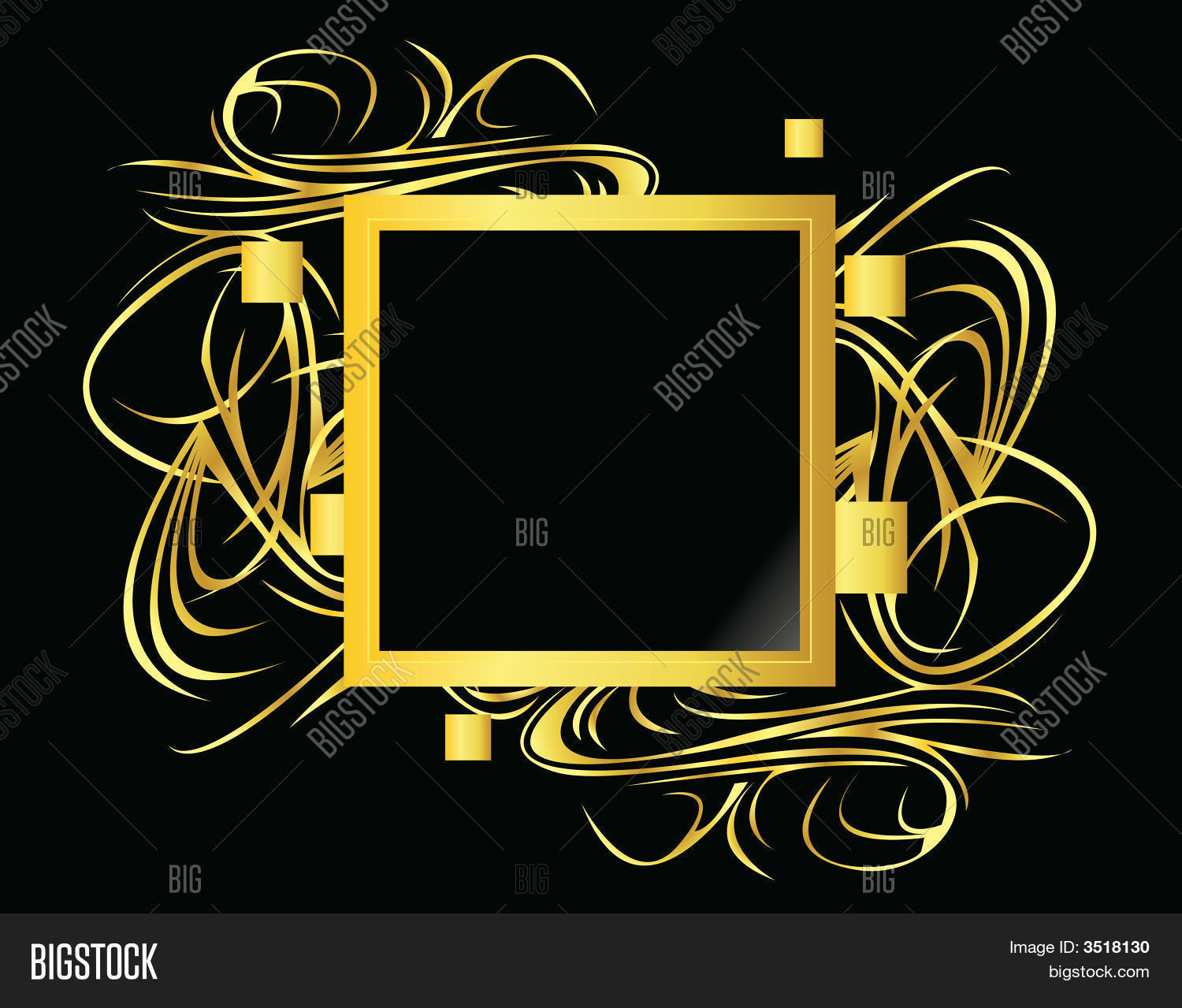 Gold Black Square Image & Photo (Free Trial) | Bigstock
