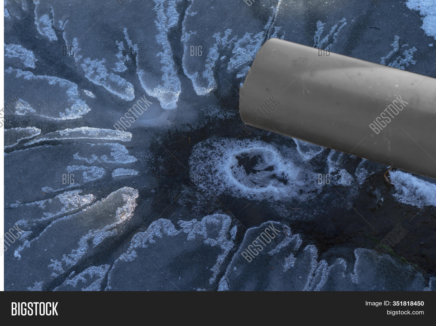 Liquid Flows Pipe Into Image & Photo (Free Trial) | Bigstock