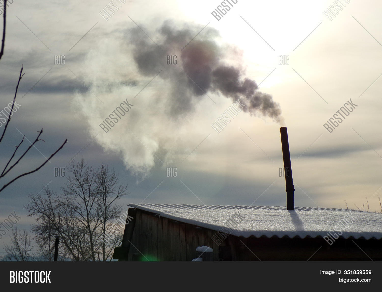 Smoke Comes Chimney Image & Photo (Free Trial) | Bigstock