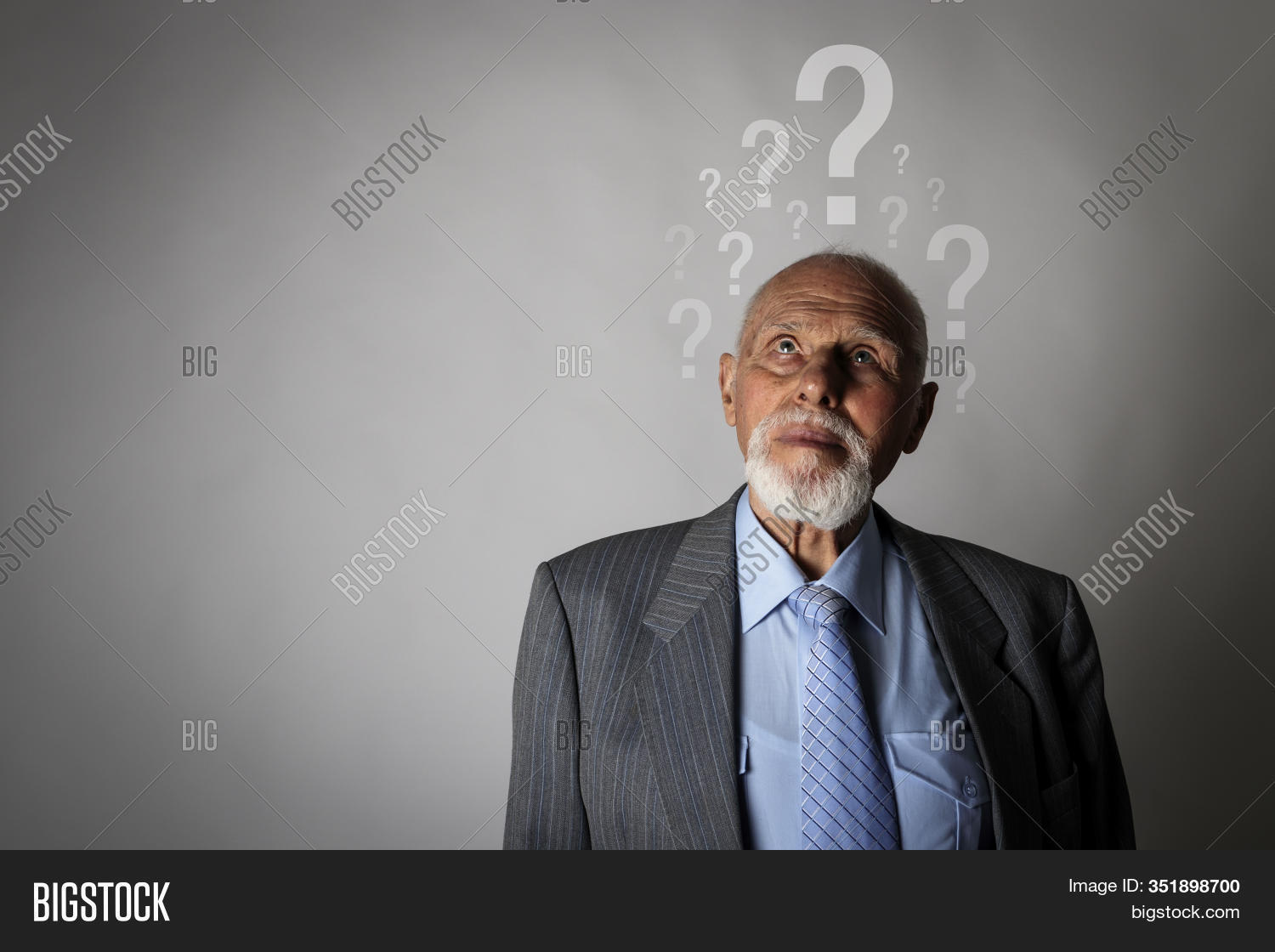 Old Man Question Marks Image & Photo (Free Trial) | Bigstock