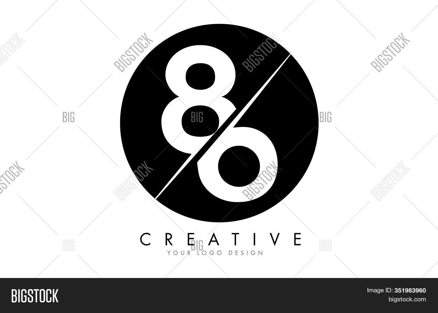 86 8 6 Number Logo Vector & Photo (Free Trial) | Bigstock