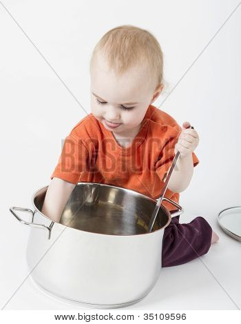 Baby Big Cooking Pot Image & Photo (Free Trial) | Bigstock