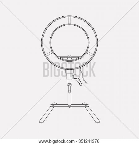 Ring Light Icon Line Vector & Photo (Free Trial) | Bigstock