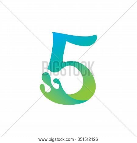Number 5 Logo Design Vector & Photo (Free Trial) | Bigstock