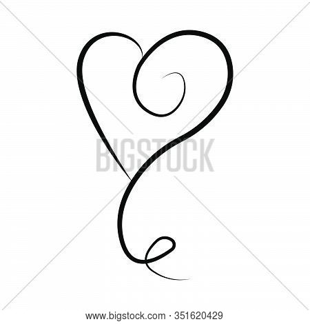 Vector Heart Outline Vector & Photo (Free Trial) | Bigstock