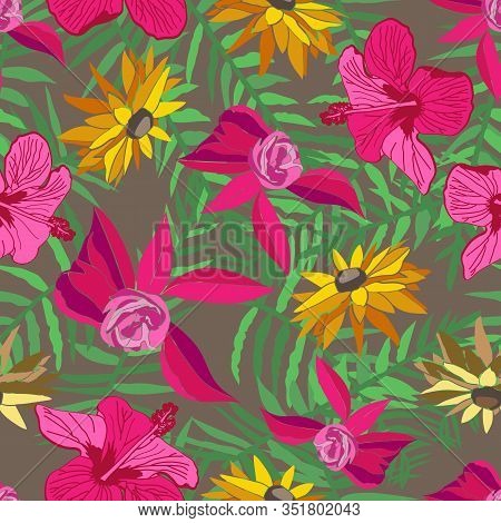 Repeat Flower Patterns Images, Illustrations & Vectors (Free) - Bigstock