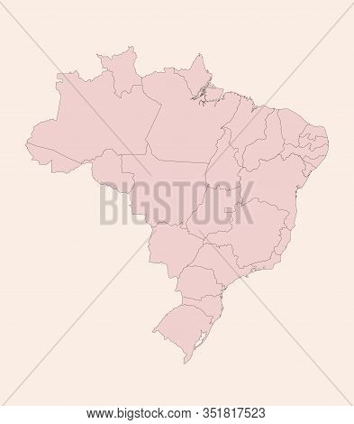 Brazil Political Map Vector & Photo (Free Trial) | Bigstock