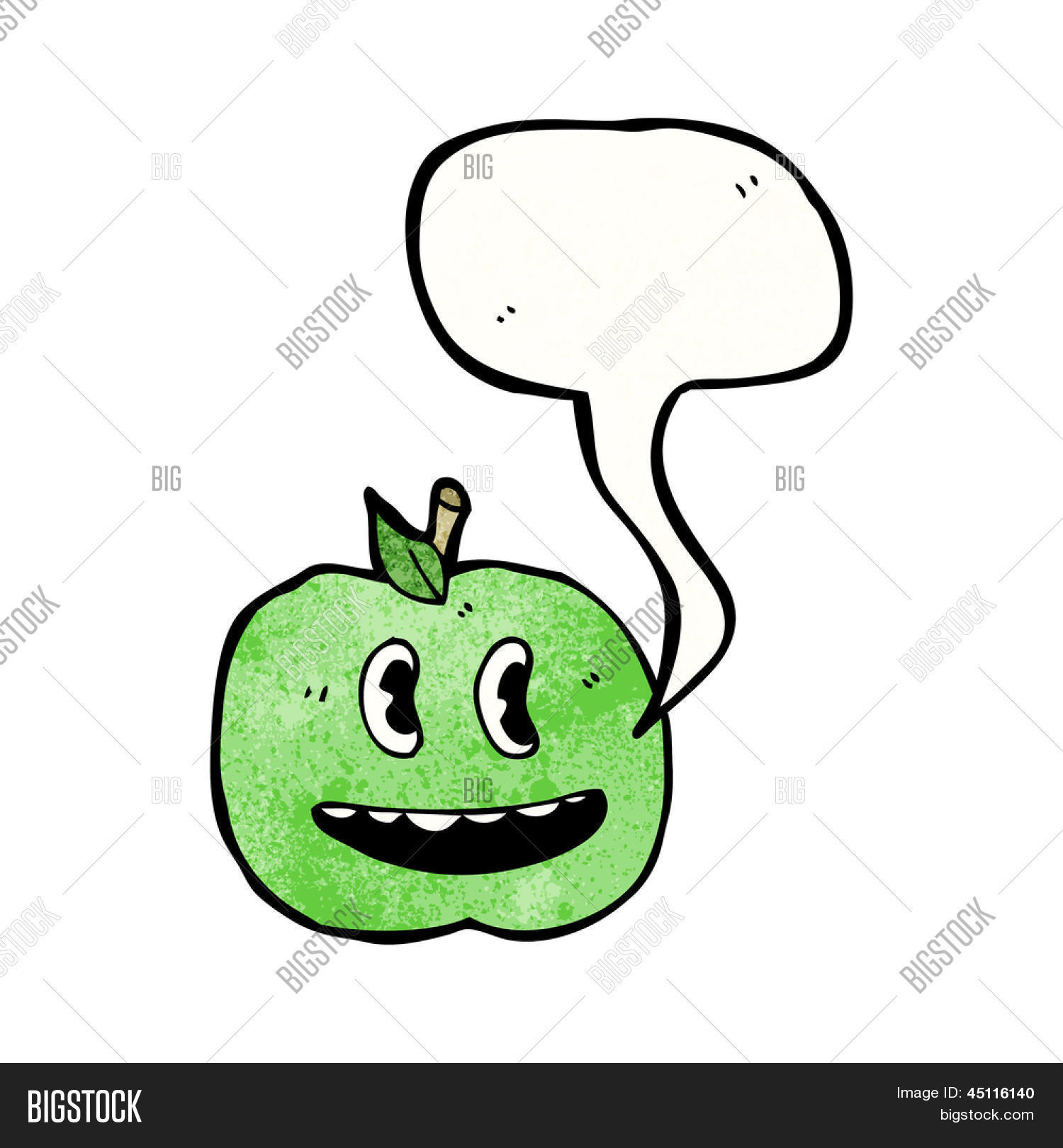 Cartoon Apple Speech Image & Photo (Free Trial) | Bigstock
