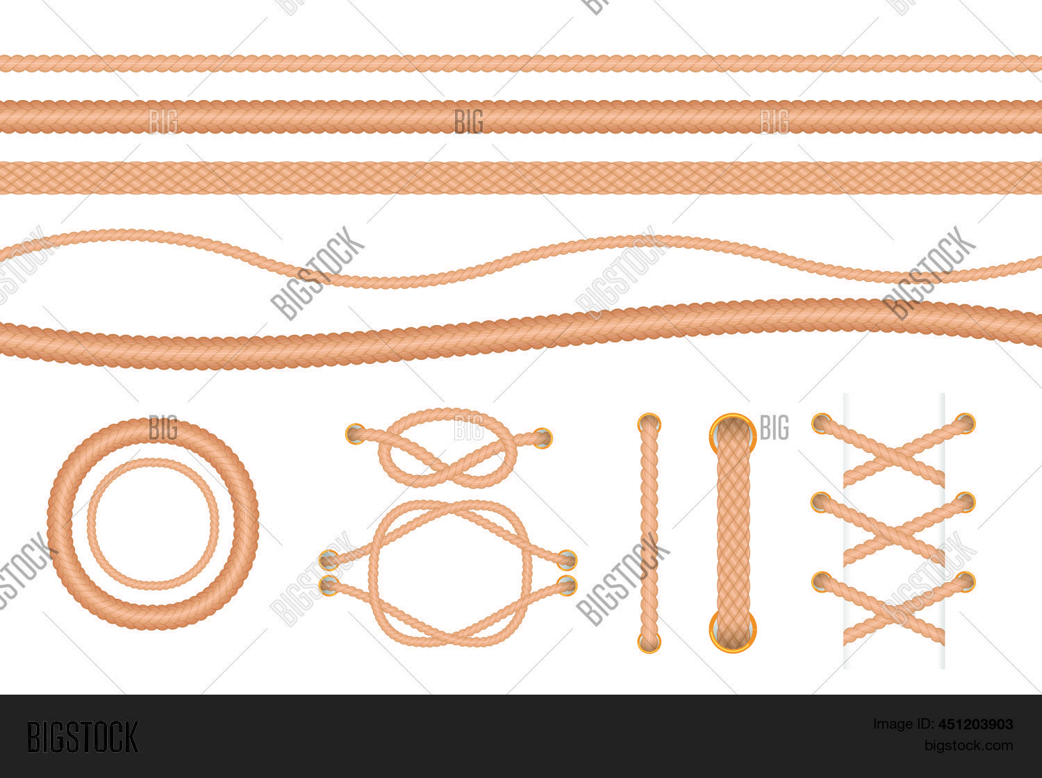 Different Types Rope Vector & Photo (Free Trial) | Bigstock
