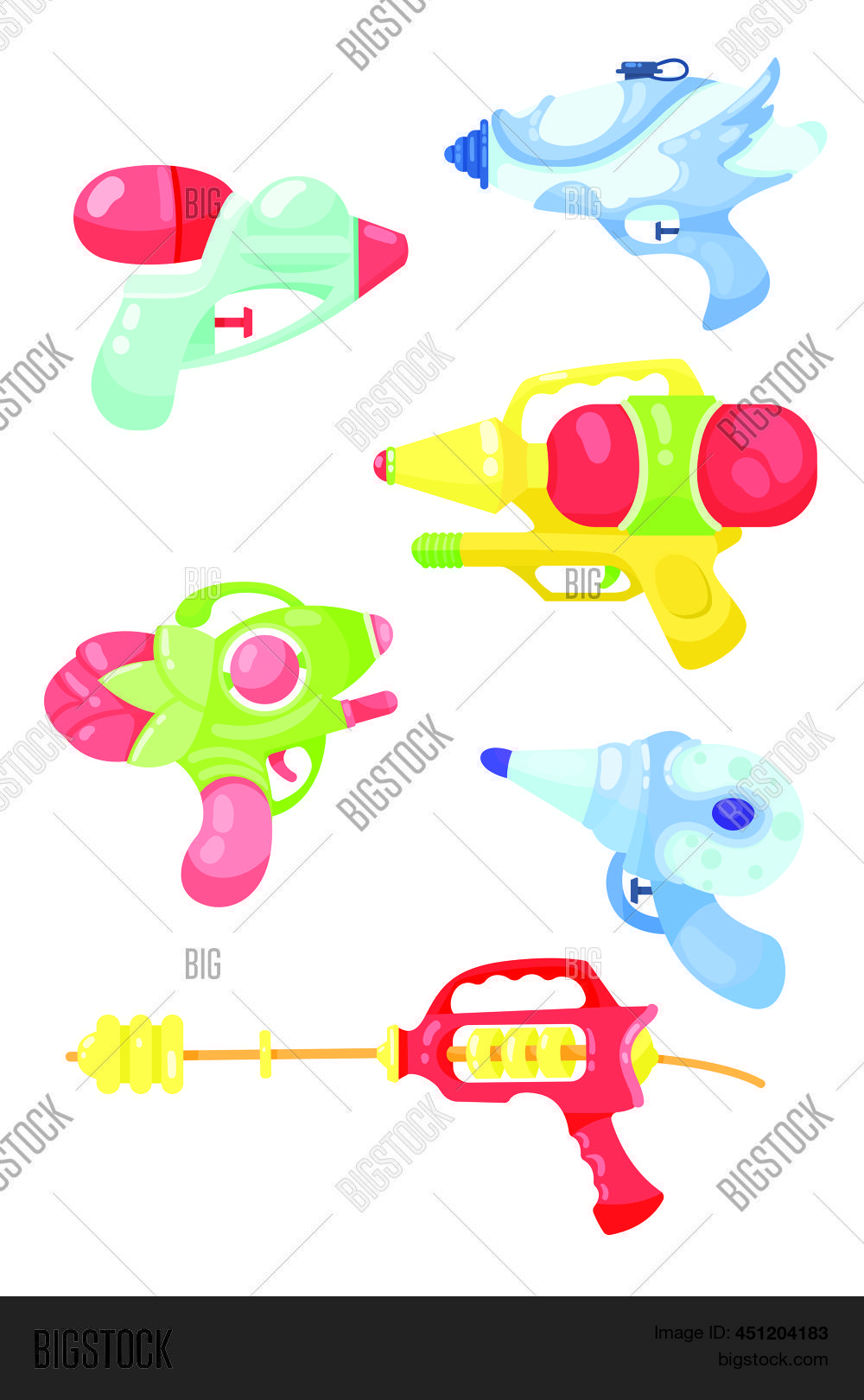 Plastic Water Guns Vector & Photo (Free Trial) | Bigstock