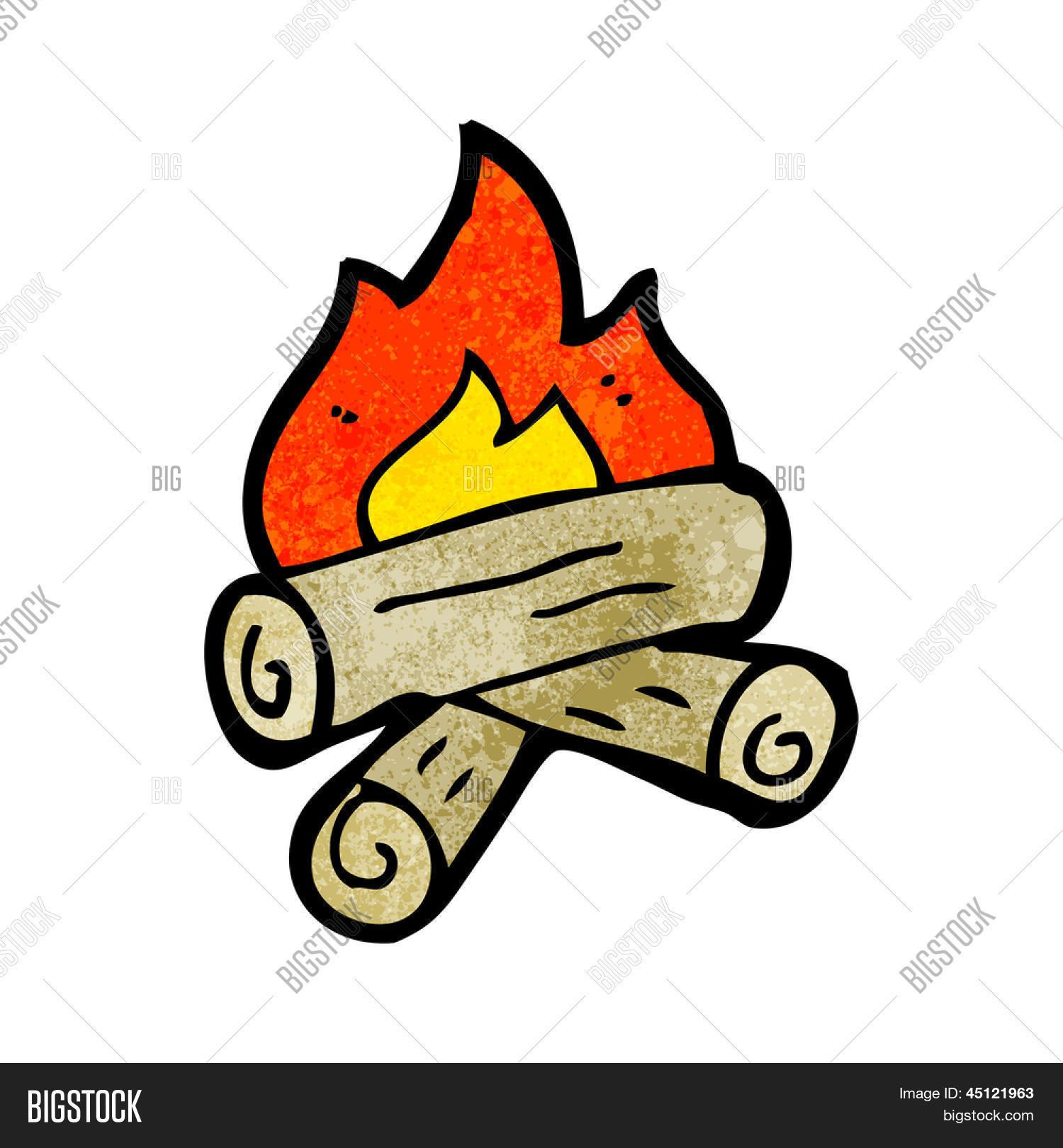 Cartoon Burning Wood Image & Photo (Free Trial) | Bigstock