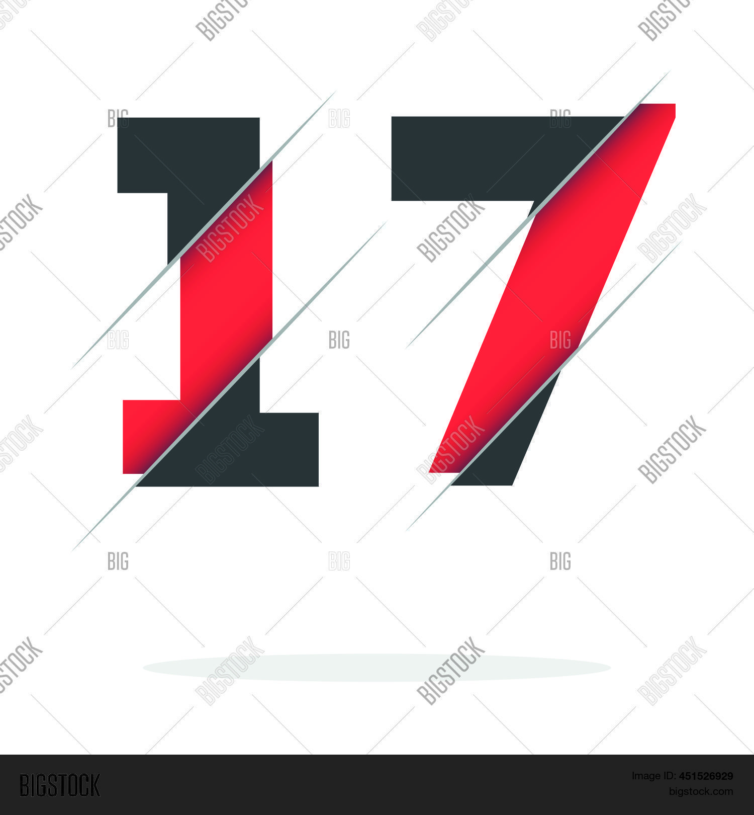 17 1 7 Number Logo Vector & Photo (Free Trial) | Bigstock