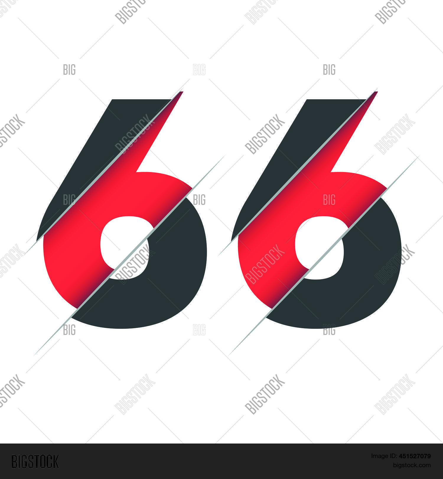 66 6 Number Logo Vector & Photo (Free Trial) | Bigstock