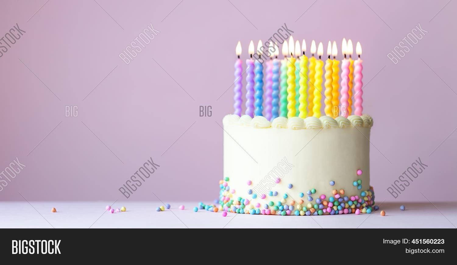 Rainbow Birthday Cake Image & Photo (Free Trial) | Bigstock