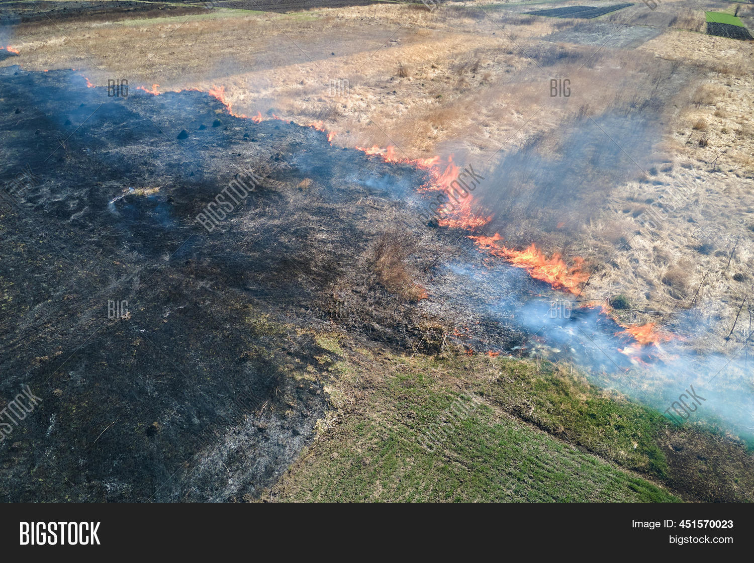 Aerial View Grassland Image & Photo (Free Trial) | Bigstock