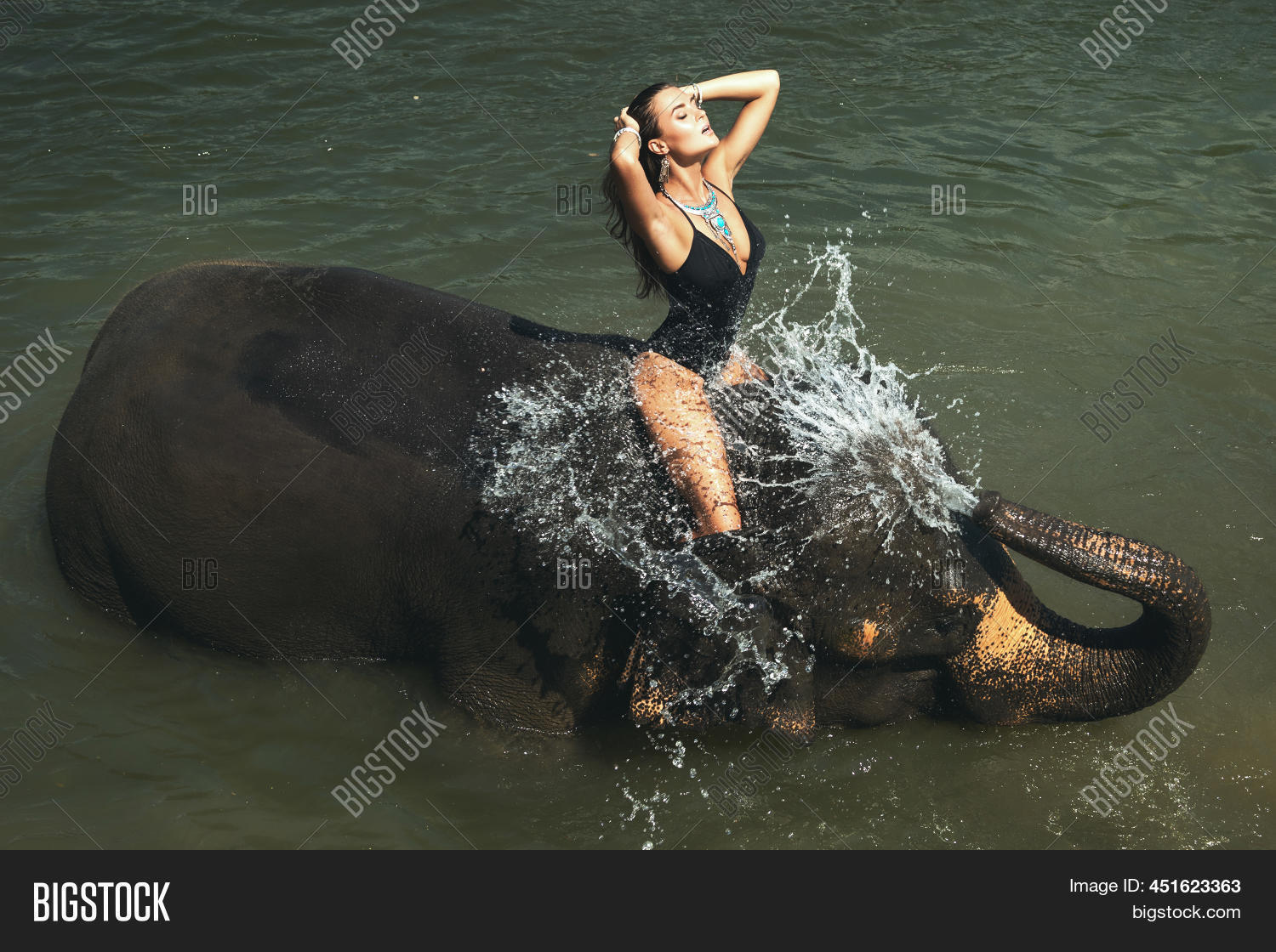 Happy Woman Bathing Image & Photo (Free Trial) | Bigstock