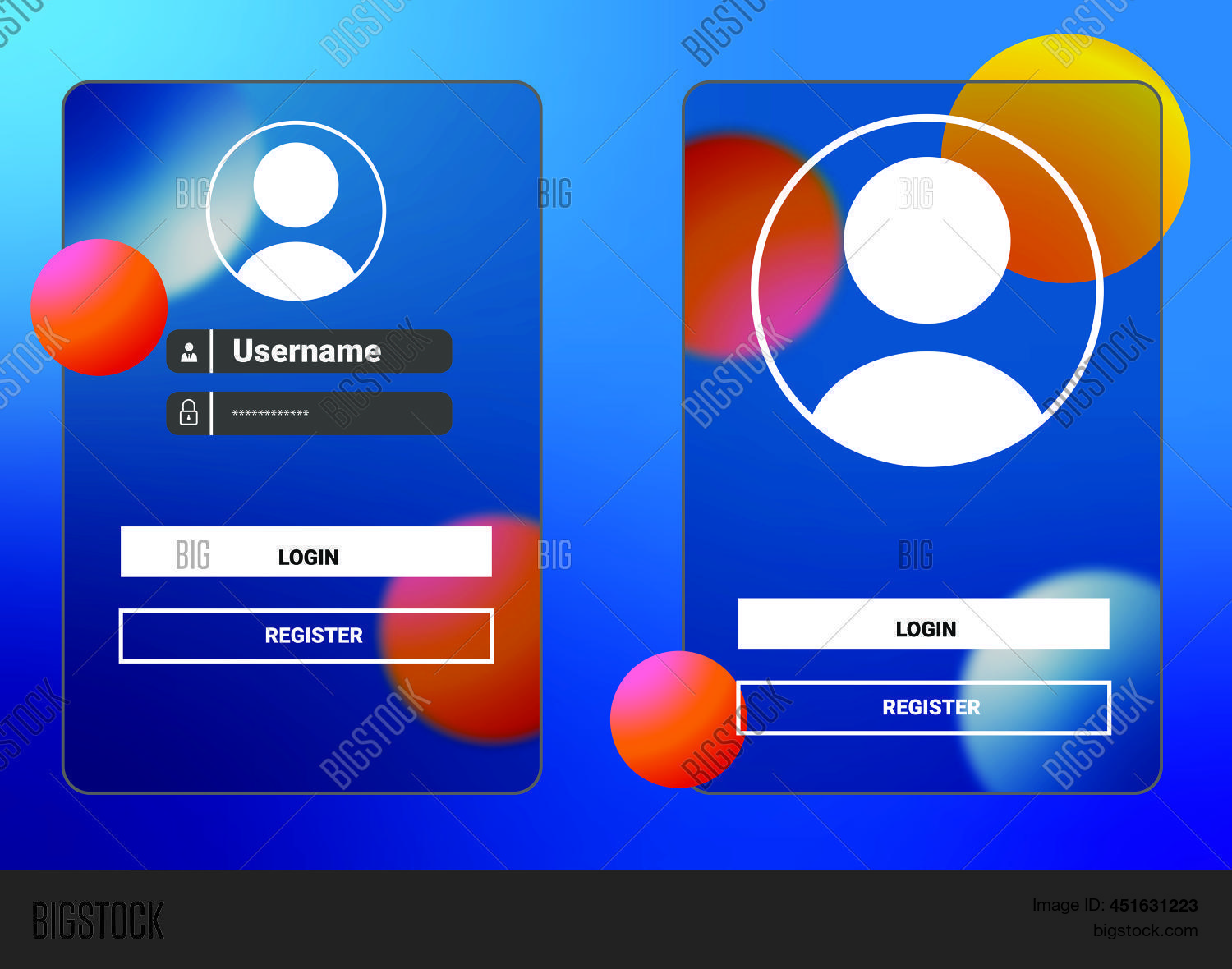Modern Login Form Vector & Photo (Free Trial) | Bigstock