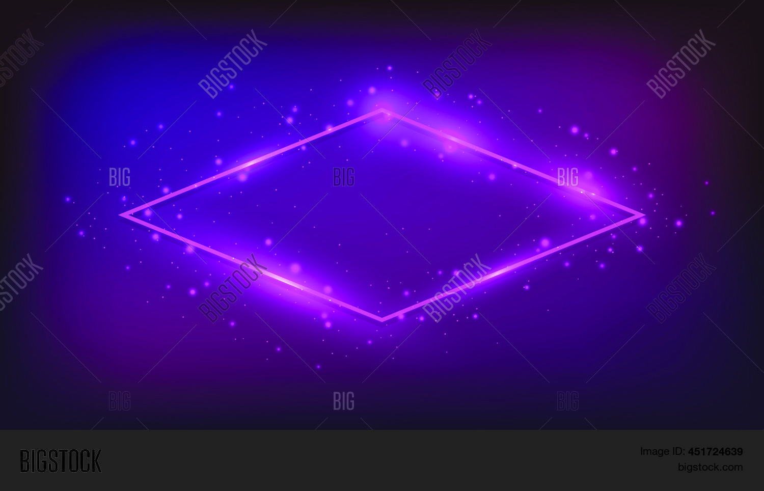 Neon Rhombus Frame Vector & Photo (Free Trial) | Bigstock