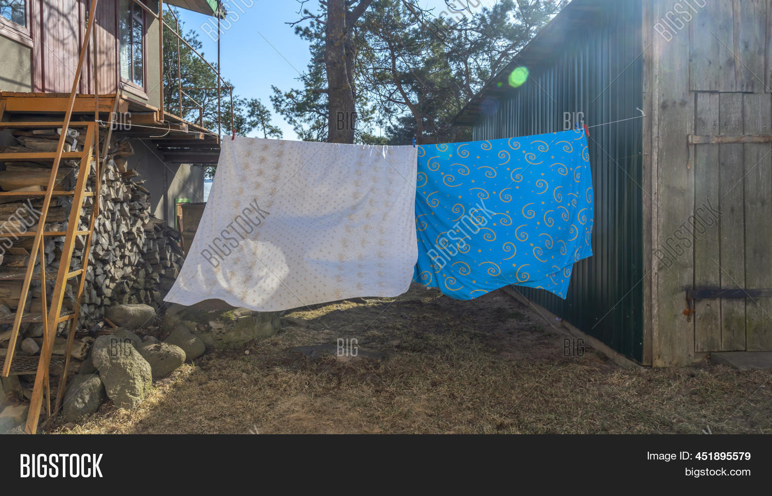 Bedding Sheets Drying Image & Photo (Free Trial) | Bigstock